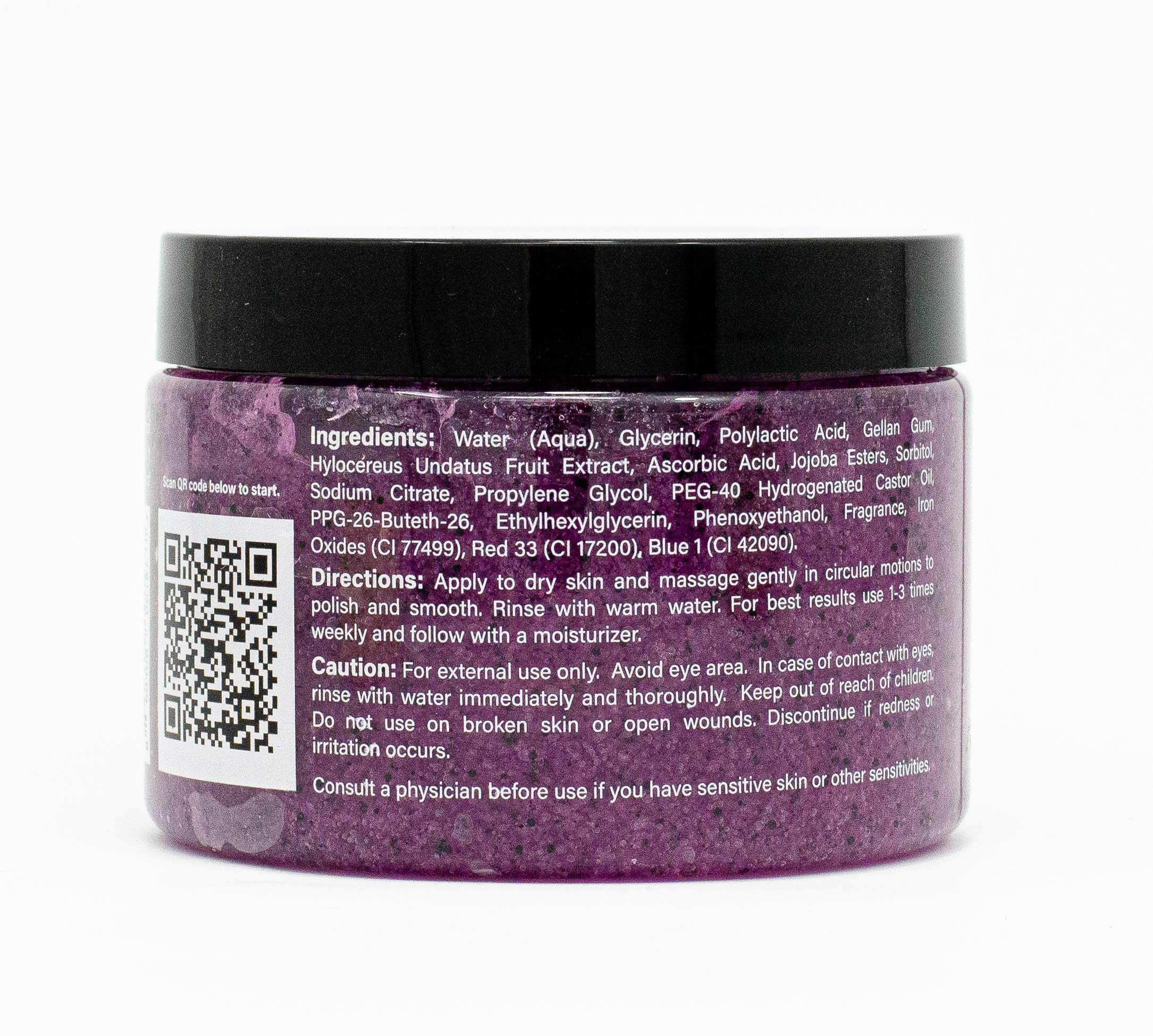 Amire Dragon Fruit Jelly Exfoliating Body Scrub Polish, Exfoliate Dry, Dehydrated, and Dead Skin, Improve Body Skin Texture and Brighten Appearance, Pitaya Scrubs, 12oz