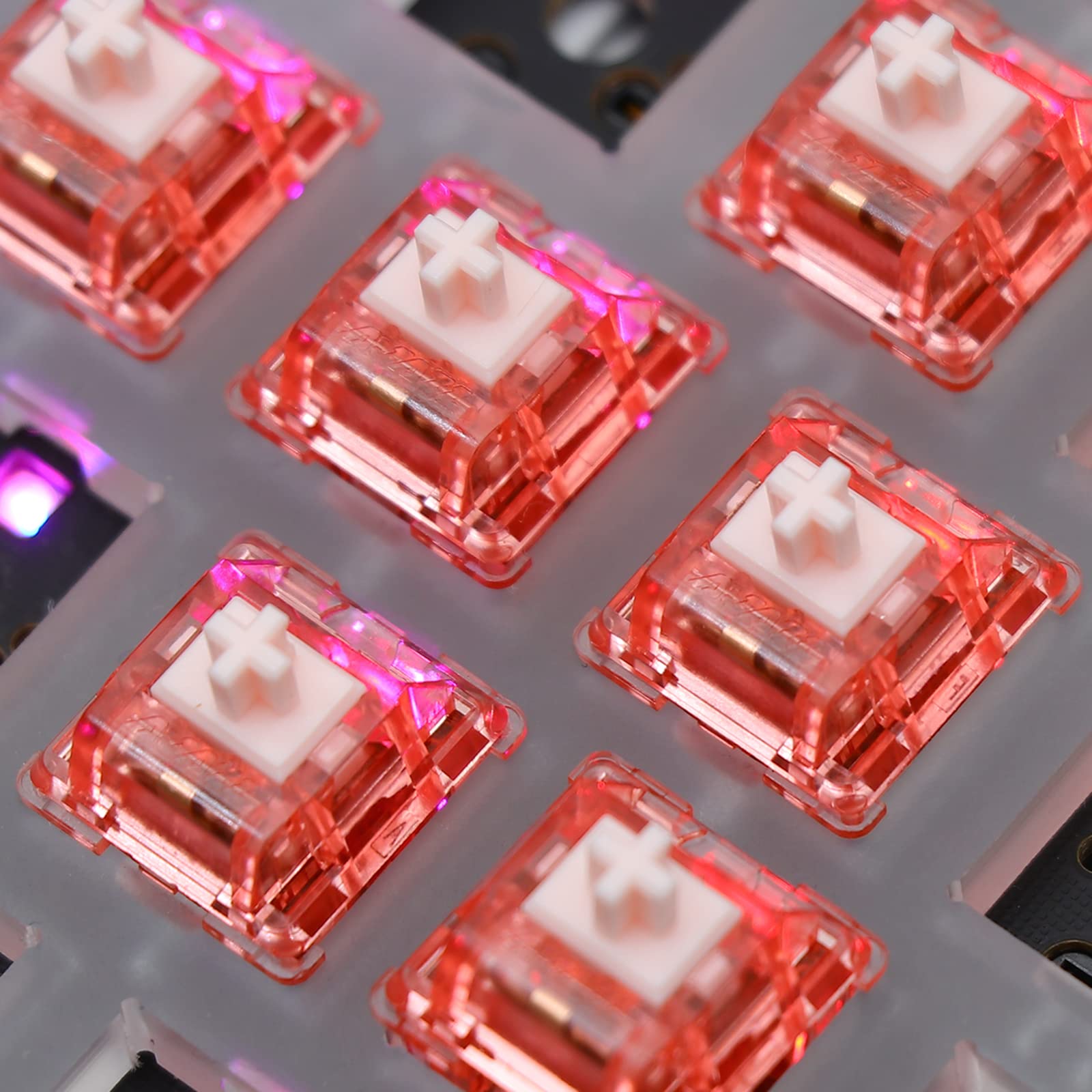 EPOMAKER Ajazz Diced Fruit Peach Switch, Linear, 45+1 Pieces for Mechanical Keyboard Replacement(Ajazz Peach Switch)
