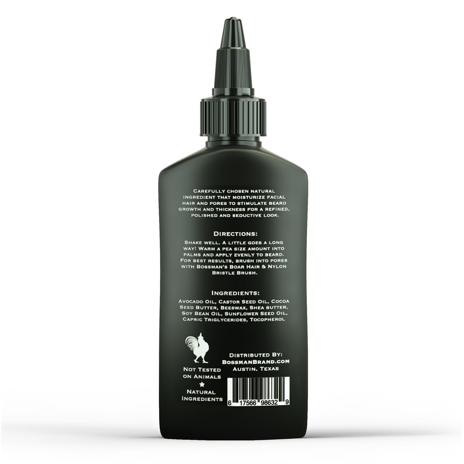 Bossman Jelly Beard Oil - Beard Growth Softener and Moisturizer Care - Larger 4oz, Bottle - 3 Pack Kit - Made in USA (Naked Scent)