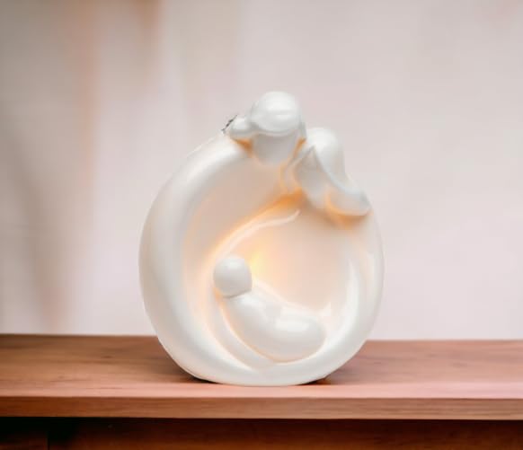 6 Inch Festive"Holy Family" Scene White Night Light Decoration