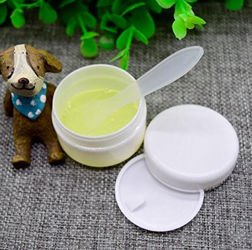 8 Oz (250ml) White Plastic Cosmetic Jars with Inner Liners and Dome Lids Refillable Make-up Cosmetic Containers Pot Case for Scrubs Oils Salves Creams Lip Balm Lotions Nail Accessories Pack of 6