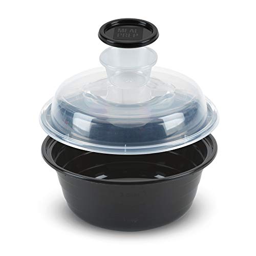 Goodcook Microwavable and Freezer Safe Meal Prep Bowl, 10 Pack, Black, 4 cups