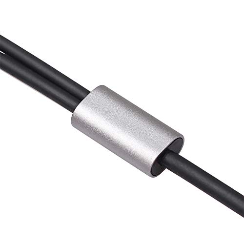 Goodliest Mic Audio Splitter Adapter Cable,3.5mm Splitter Male to Female Mic Headphone Phone Audio Adapter Charger Cable Grey