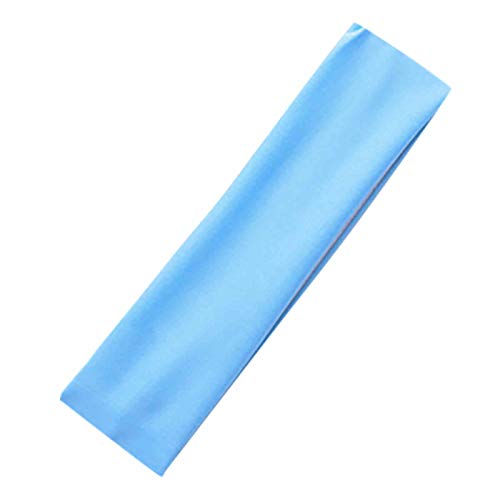 12 Pcs Women's Headband Elastic Sports Hair Accessories Cotton Yoga Headband Designed Wearproof (Light Blue, One Size)