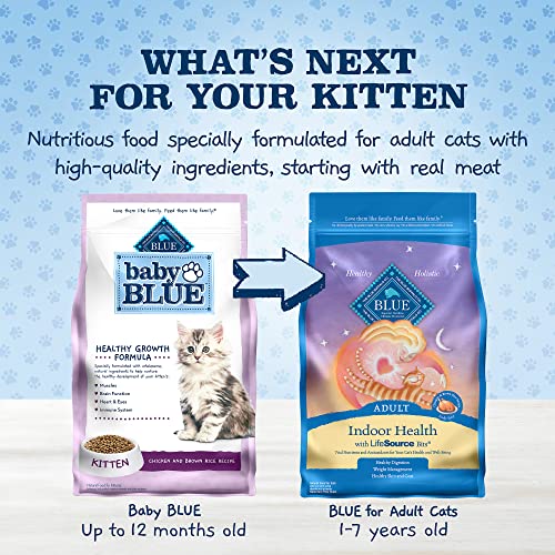 Blue Buffalo Baby Blue Healthy Growth Formula Natural Kitten Dry Cat Food, Chicken and Brown Rice Recipe 5-lb