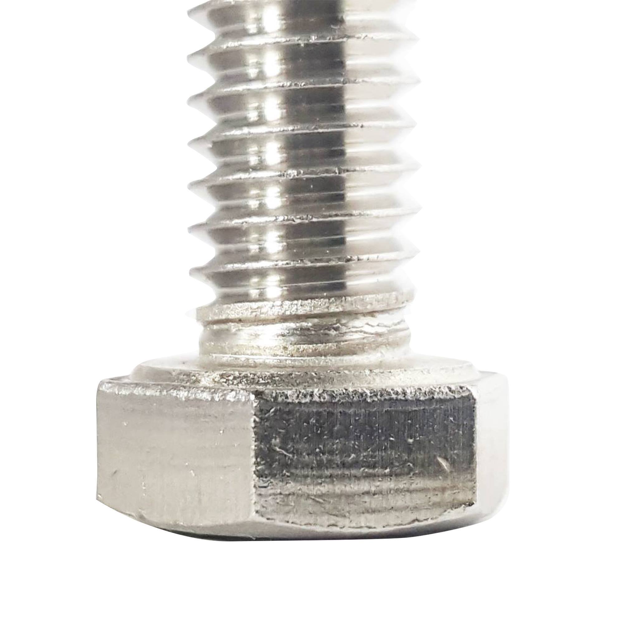 5/16-18 x 1-1/2" Hex Head Cap Screw Bolts, External Hex Drive, Stainless Steel 18-8, Full Thread, Bright Finish, Flat Point, Quantity 25 by Fastenere