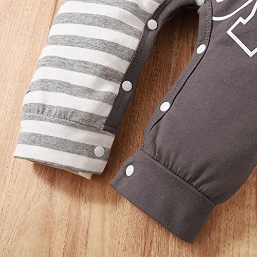DEFAHN Twins Baby Boy Hooded Rompers Footless Jumpsuit 2 Pack Mama's Boy Daddy's Boy Twin Matching Outfit (2Pc Mama's and Daddy's Boy, 6-12 Months)