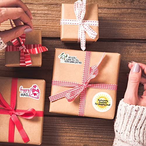 Wailozco Happy Mail Stickers,Thank You Stickers,Handmade Stickers,Small Shop Stickers,Envelopes Stickers for Small Business, Online Retailers,Handmade Goods,500 Labels Per Roll