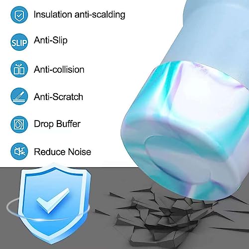 6PCS for Stanley Cup Accessory, Silicone Spill Proof Stopper Set for Stanley 40 oz Tumbler with Handle 30 oz Including H2.0, 3 Straw Covers, 1 Spill Stopper, 1 Leak Stopper and 1 Cup Boot