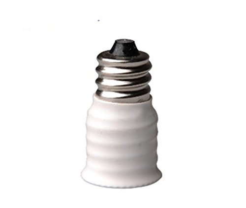 6pcs E12 to E14 Adapter,E12 to E14 Lamp Socket Adapter, Lamp Holder LED Bulb Base Adapter, E12 US Chandelier Base to E14 EU Candelabra Base Converter(6pcs E12 to E14 Adapter)