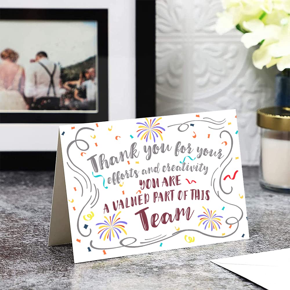 30 Pack Work Anniversary Cards Business Employee Appreciation Cards With Envelopes Thank You Stickers Greeting Card Bulk For Business Office 6 Designs