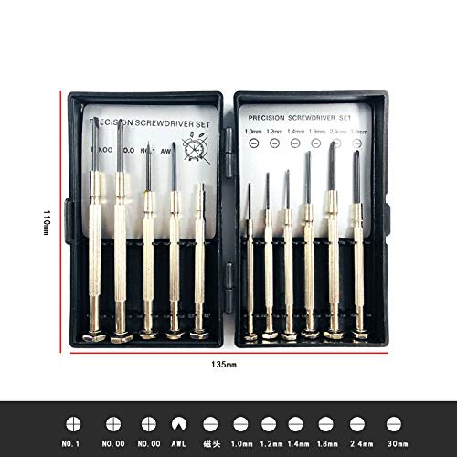 11Pcs Precision Screwdriver Sets, Small Screwdrivers Eyeglass Repair Kit, Suitable for Eyeglass, Electronics, Toys, Computer, Watch Repair Upgrade Edition, DIY Projects Repair Screwdriver Set