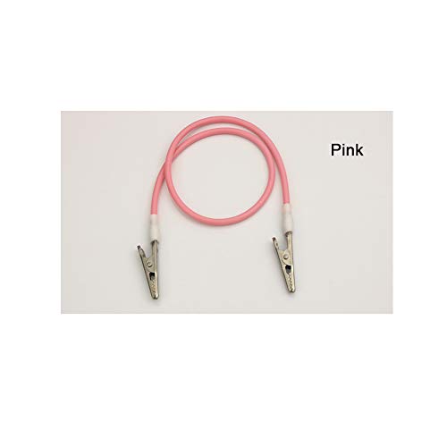 Angzhili 5 Pcs Dental Bib Clips,Silicone Napkin Clip Bib Holders with Colorful Silicone Lanyard and Stainless Steel Clip(Pink)