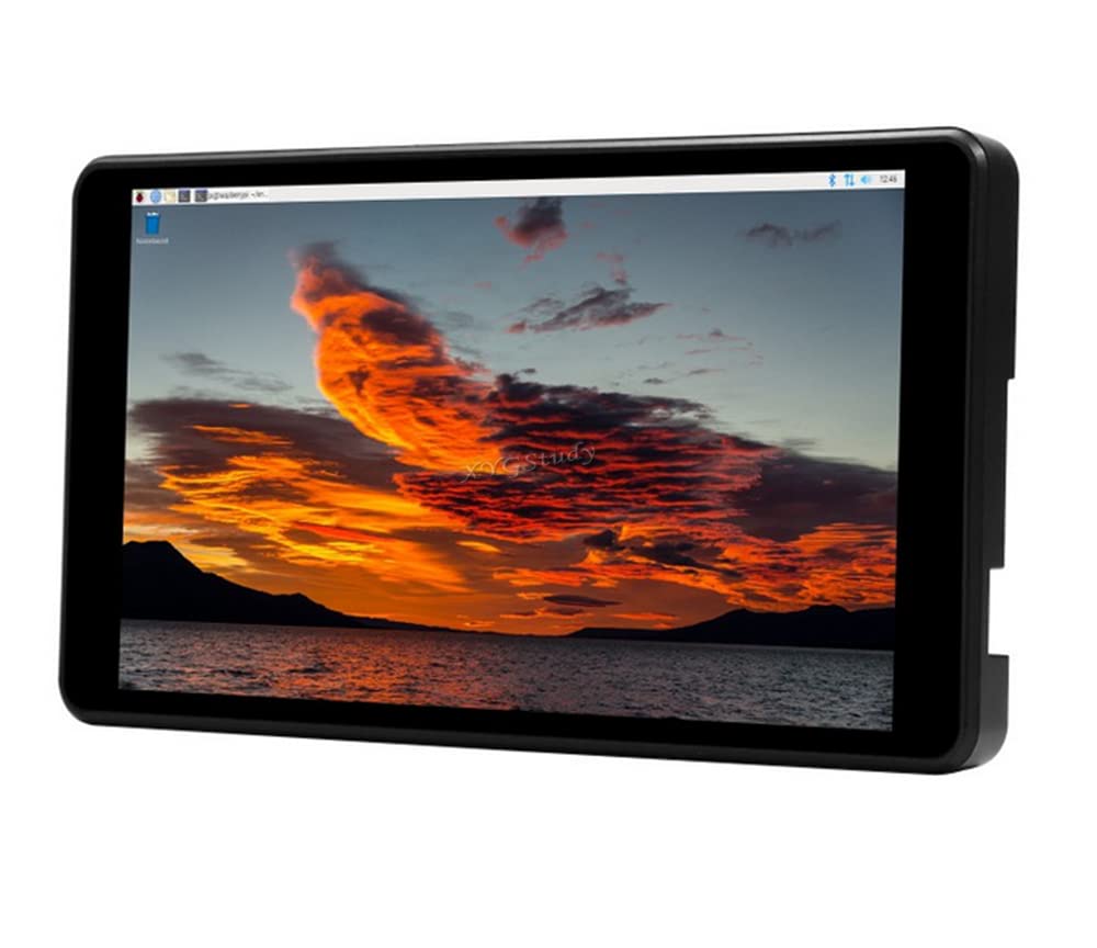 XYGStudy 5.5 inch Raspberry Pi HDMI Capacitive Touch AMOLED Display Monitor Toughened Glass Panel 1080×1920 with Protection Cover Case for Mini PC Raspberry Pi 4 Model B Computer Monitor