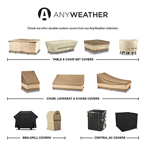 AnyWeather Central Air Conditioner Full Outdoor Cover, Black