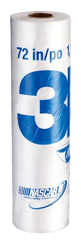 3M Hand Masker Advanced Masking Film, 72 in x 90 ft, Static Cling Keeps Film in Place, Prevents Liquids From Bleeding Through, Flake Resistant, For Indoors & Outdoors Use, 1 Roll (AMF72)