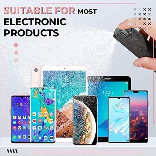 2PCS 3-in-1 Anti-Fingerprint Screen Cleaner One-Piece Screen Cleaner Spray Wipe for All Phones, Laptops, and Tablets Screens(2PCS Gray)