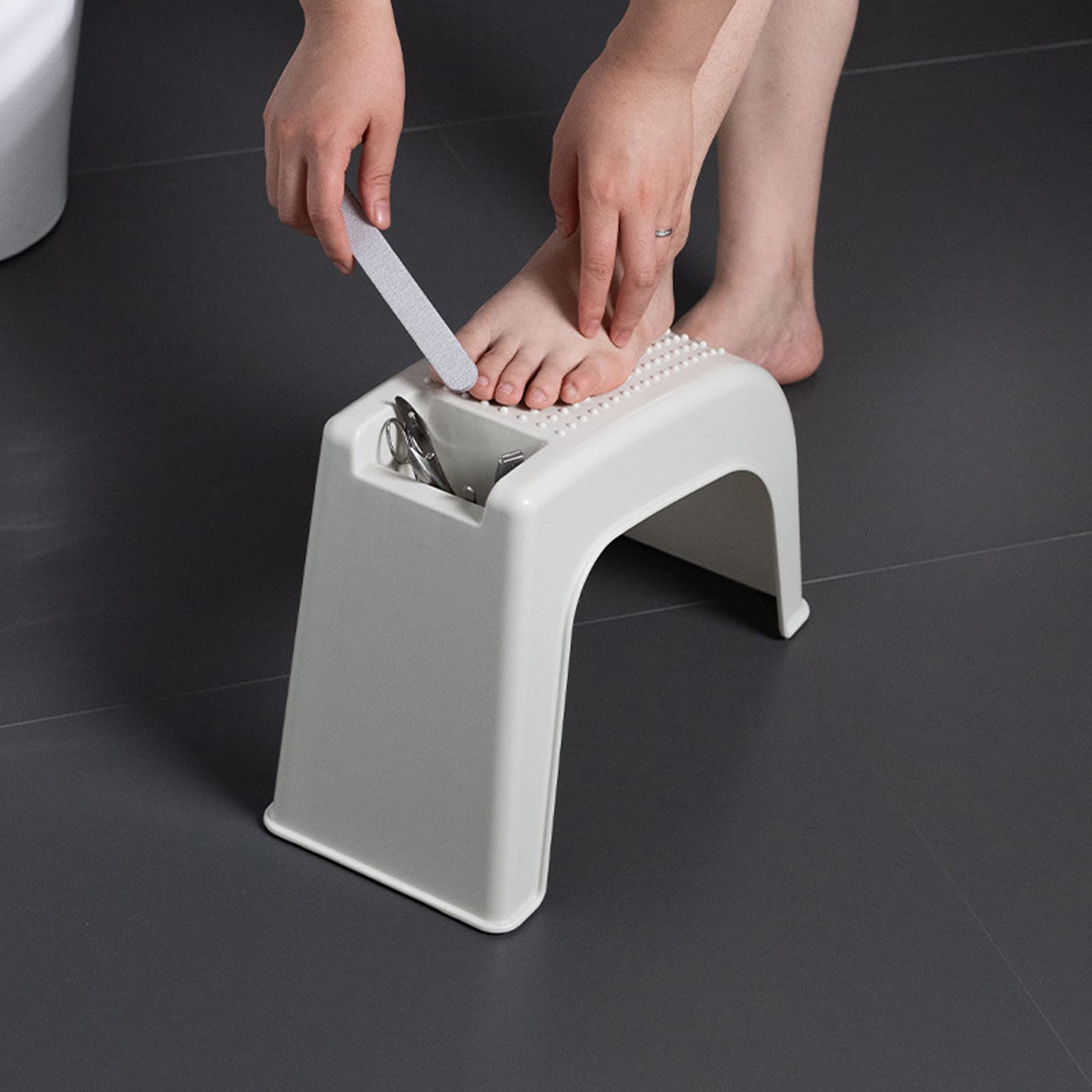 Fanwer 13.2" Shower Foot Rest for Shaving Legs- Corner Shower Stool, Small Bathroom Bench Suitable for Small Shower Spaces-Waterproof Shower Stool for Inside Shower Triangle