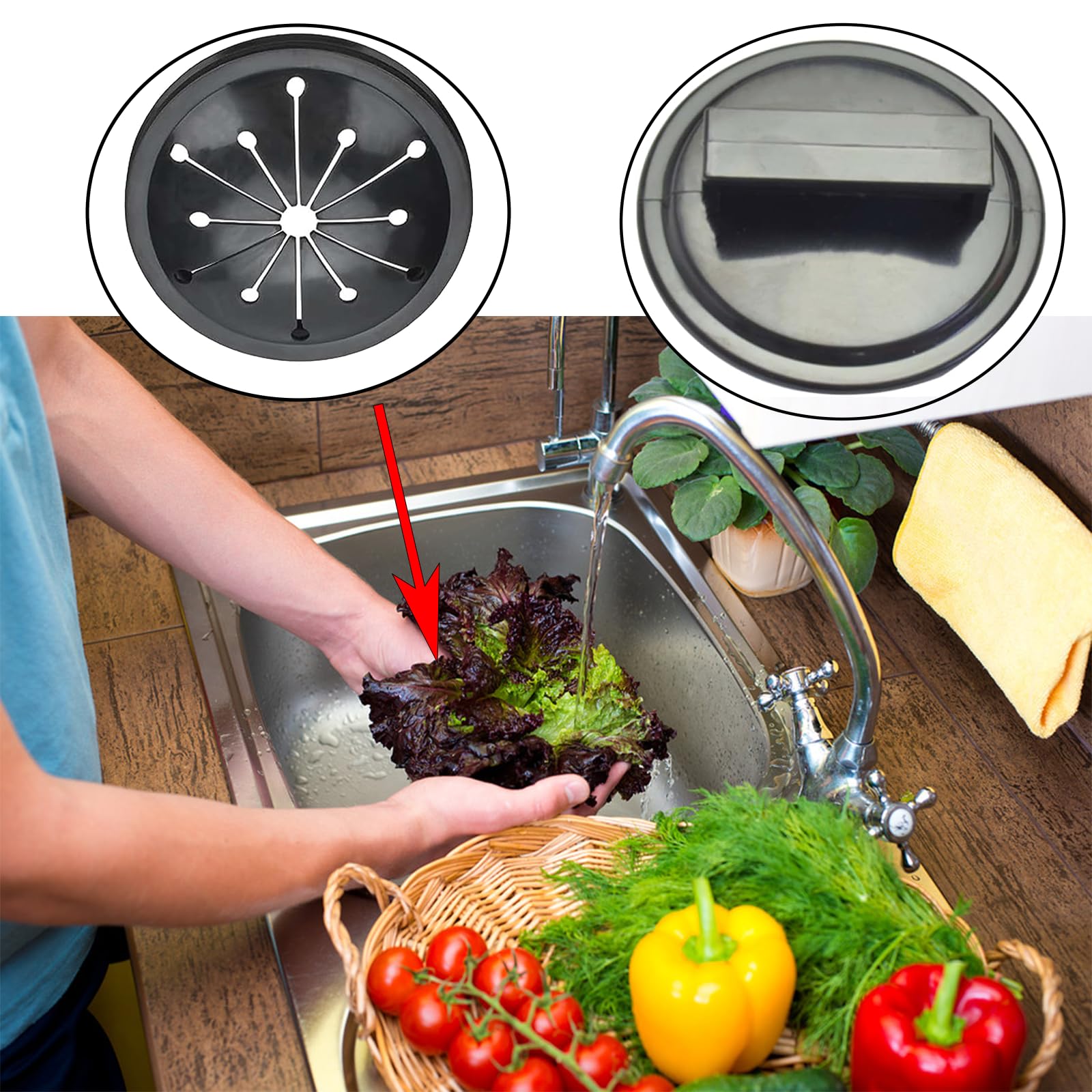 3 Inch Garbage Disposal Splash Guard Collar Sink Garbage Disposal Splash Guard Sink Stopper Universal Rubber Food Waste Disposer for Whirlaway, Waste King, Sinkmaster and GE Models Type-C Convertor