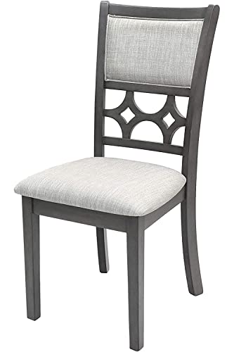New Classic Furniture Mitchell 5-Piece Dining Set with 1 Table and 4 Chairs, Gray
