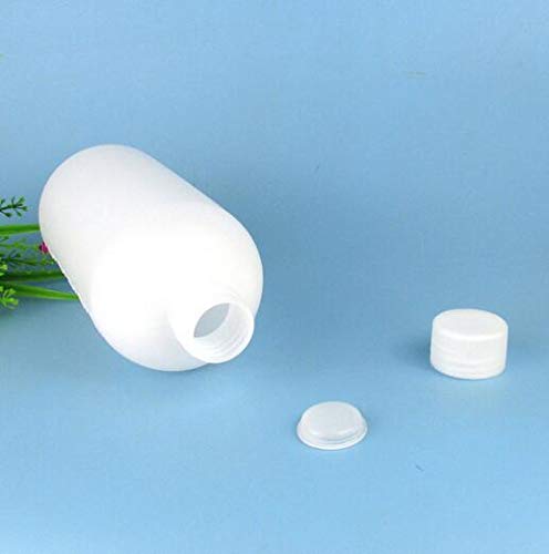 2PCS 500ml/17oz Plastic Small Mouth Graduated Lab Chemical Reagent Bottle Sample Sealing Bottle with Inner Plug Leak-proof Laboratory Reagent Bottle Boston Rounds Liquid Storage Containers Jar Pot