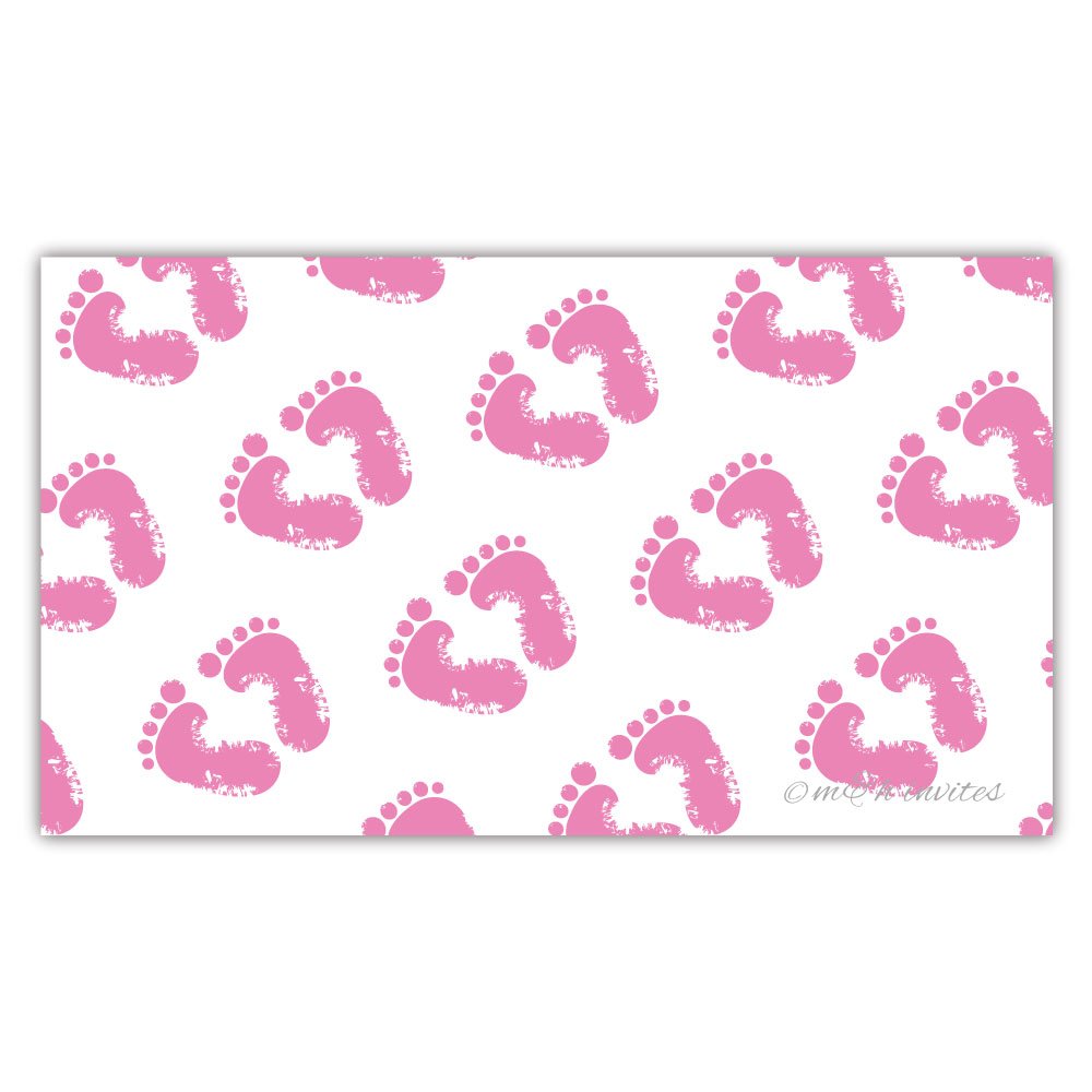 50 Pink Baby Feet Diaper Raffle Tickets - Girl Baby Shower Game