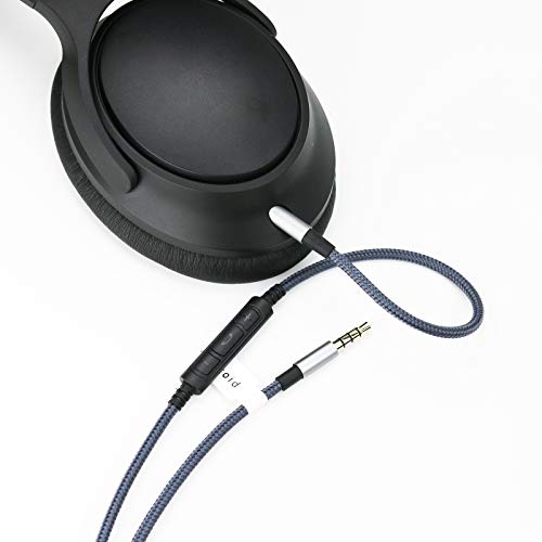 NewFantasia 3.5mm to 2.5mm Male Audio Cable for Bose Noise Canceling 700, QC35, QC35ii, QC45, oe2, oe2i Headphones, Remote Volume Control Mic for Samsung Galaxy Xiaomi Huawei Android Phone
