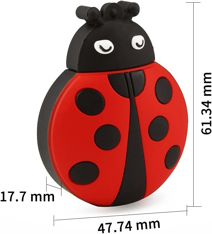 128GB USB 2.0 Flash Drive Cute Animal Ladybug Shape Pen Drive Memory Stick Thumb Drive Jump Drive Flashdrive Pendrive