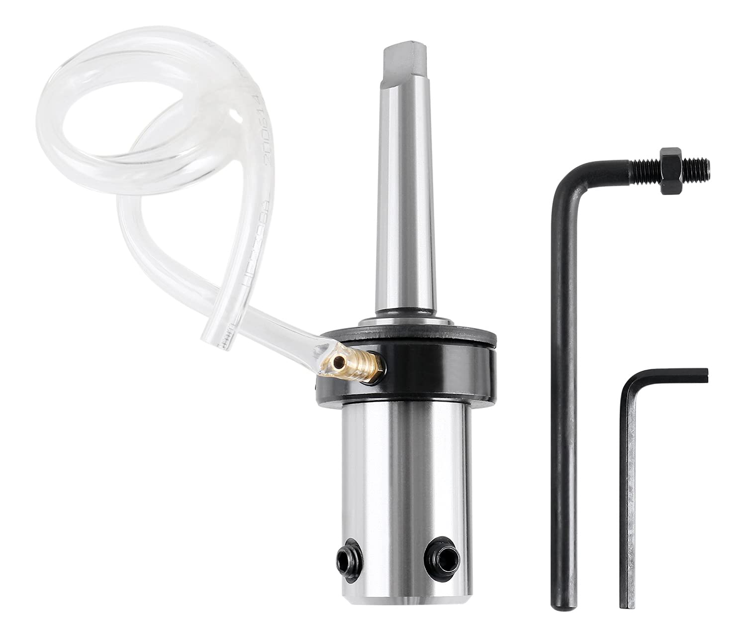 Accusize Industrial Tools Mt2 to 3/4 inch Weldon Shank with Coolant System for Drill-Use Annular Cutter on Drill Press, Mc10-0002