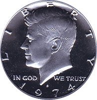 1974 S Gem Proof Kennedy Half Dollar US Coin Half Dollar Uncirculated US Mint