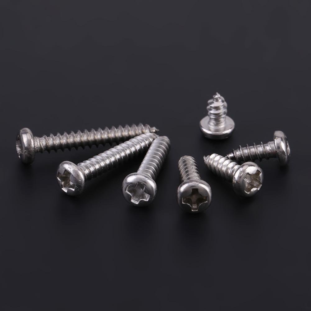 500Pcs M3 Self Tapping Screws Stainless Steel Cross Drive Button Head Self Drilling Screws Assortment(Stainless Steel)