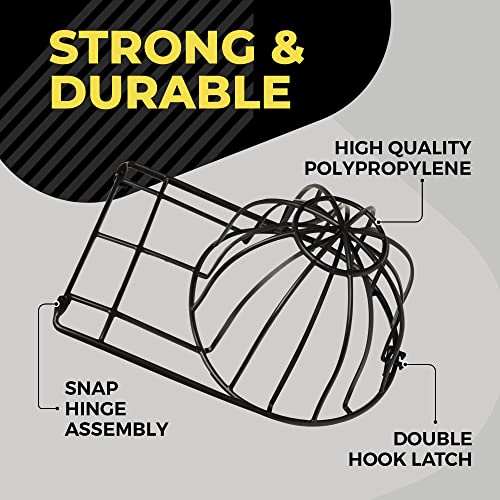 BallcapBuddy - Original and Patented Hat Cleaner, Hat Washer for Washing Machine or Dishwasher, Cap Washer Frame for Flat & Curved Hats, 3 Pack, Black, Made in USA
