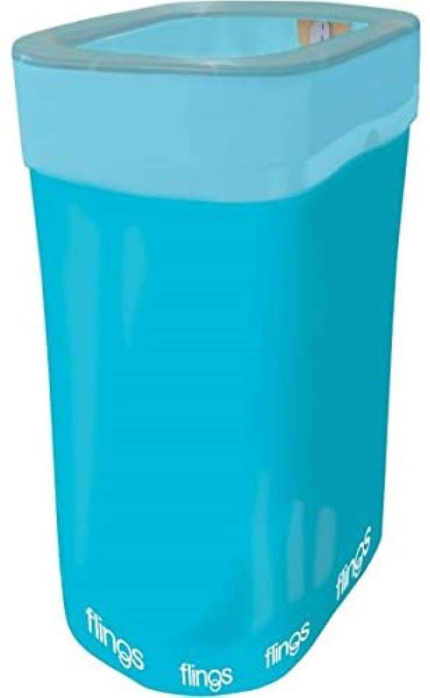 Amscan Flings Pop-Up Trash Bin- 13 Gallons | Caribbean Blue | 1 Pc.