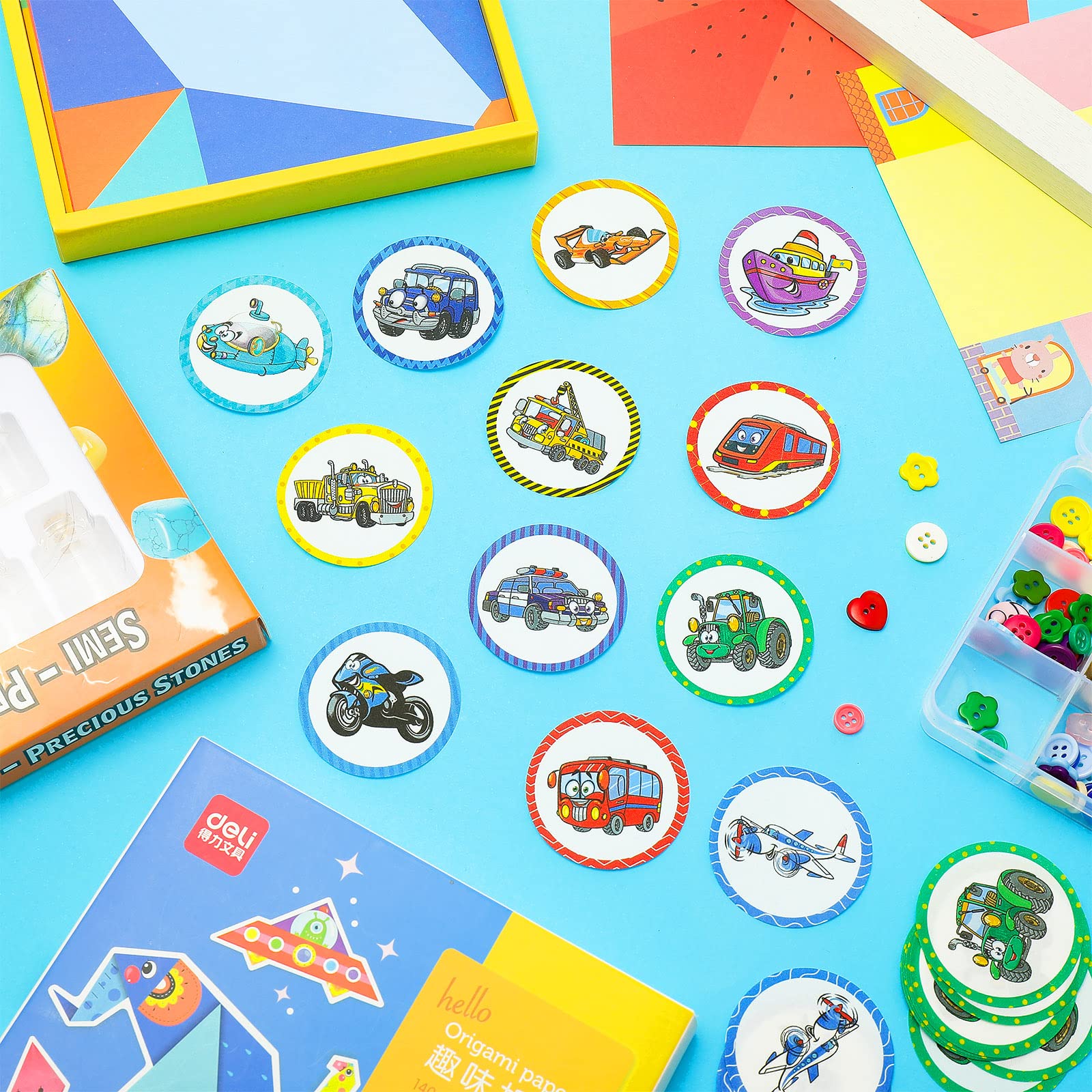 120 Pcs Toilet Targets for Boys Potty Training Flushable Targets Boys Training Pee Targets Color Aiming Targets Stickers Paper Tinkle Targets for Boys Training Safe to Use Potty(Transportation Style)