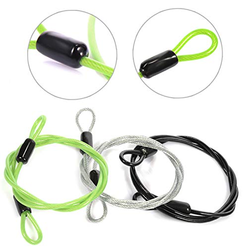 100cm Multifunction High Strength Bicycle Luggage Lock Steel Wire Line Rope,Perfect Bike Accessories Black