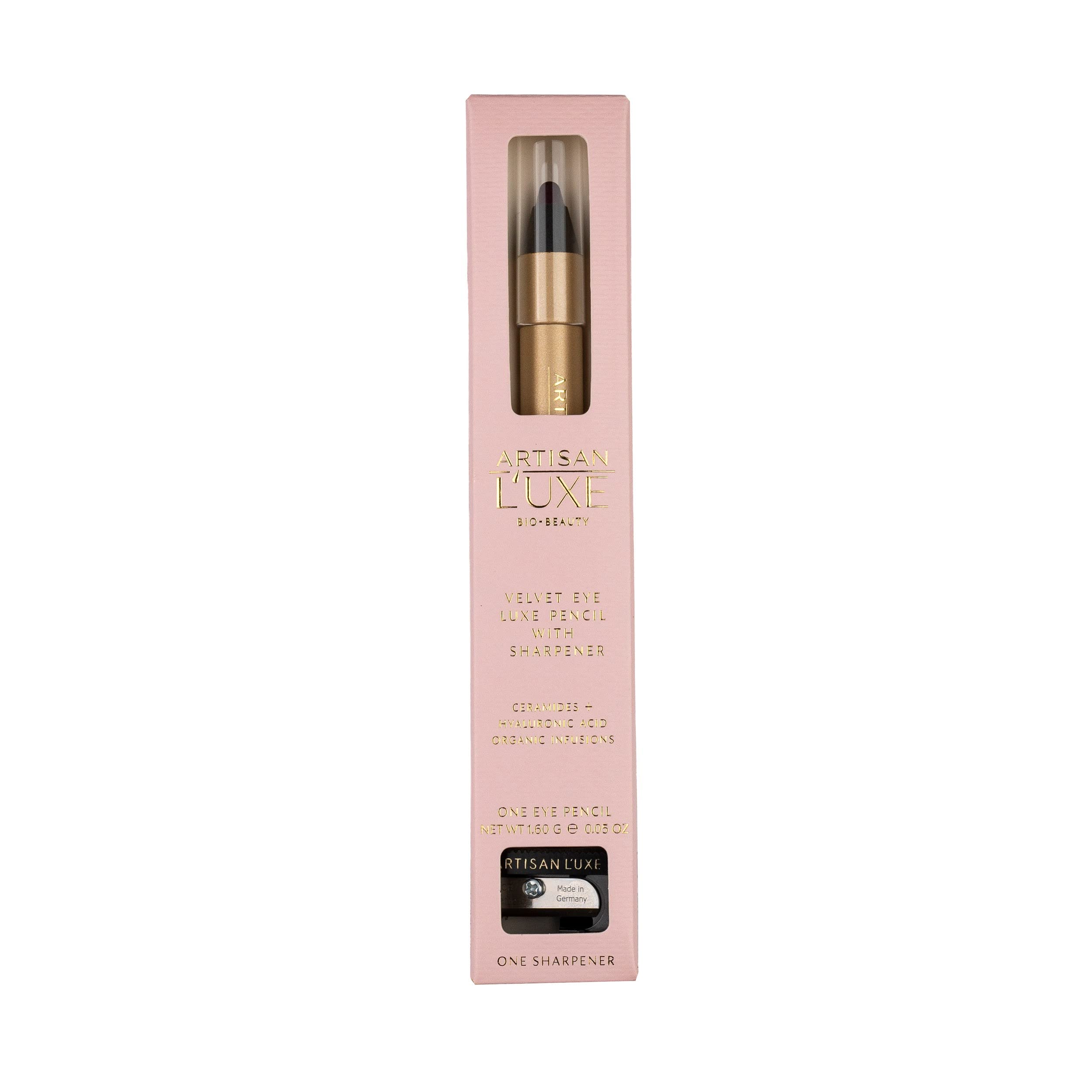 Artisan L'uxe Beauty Velvet Jumbo Eyeliner Pencil - Smokey Eyes in 3 Minutes - Water-Proof, Smudge-Proof, Long-Lasting - Age-Defying Essential Oils - Midnight (Shade: Black)