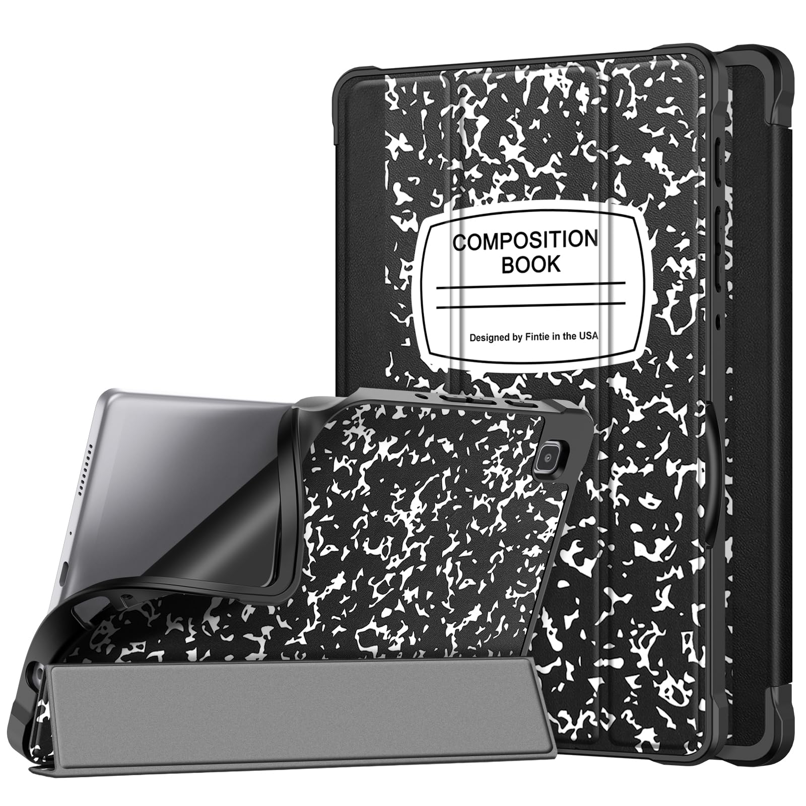 Fintie Slim Case for Samsung Galaxy Tab A7 Lite 8.7 Inch 2021 Model (SM-T220/T225/T227), Shockproof Kids Friendly Soft TPU Smart Stand Back Cover, Composition Book