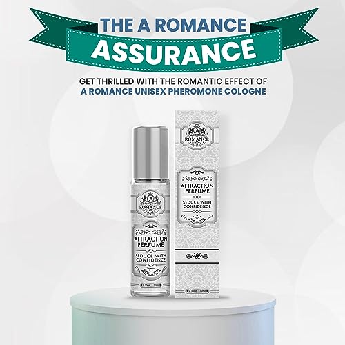 A Romance Premium Unisex Pheromone Cologne - Pheromone Perfume Essential Oil With Pure Pheromones For Men and Women - Pheromone Attraction Cologne For Him and Her - 0.34 oz (10 mL)