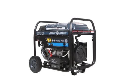A-ITECH 6000 Watt Portable Generator Gas & Propane Dual Fuel Powered with Electric Start, 30 Amp, California CARB Compliant