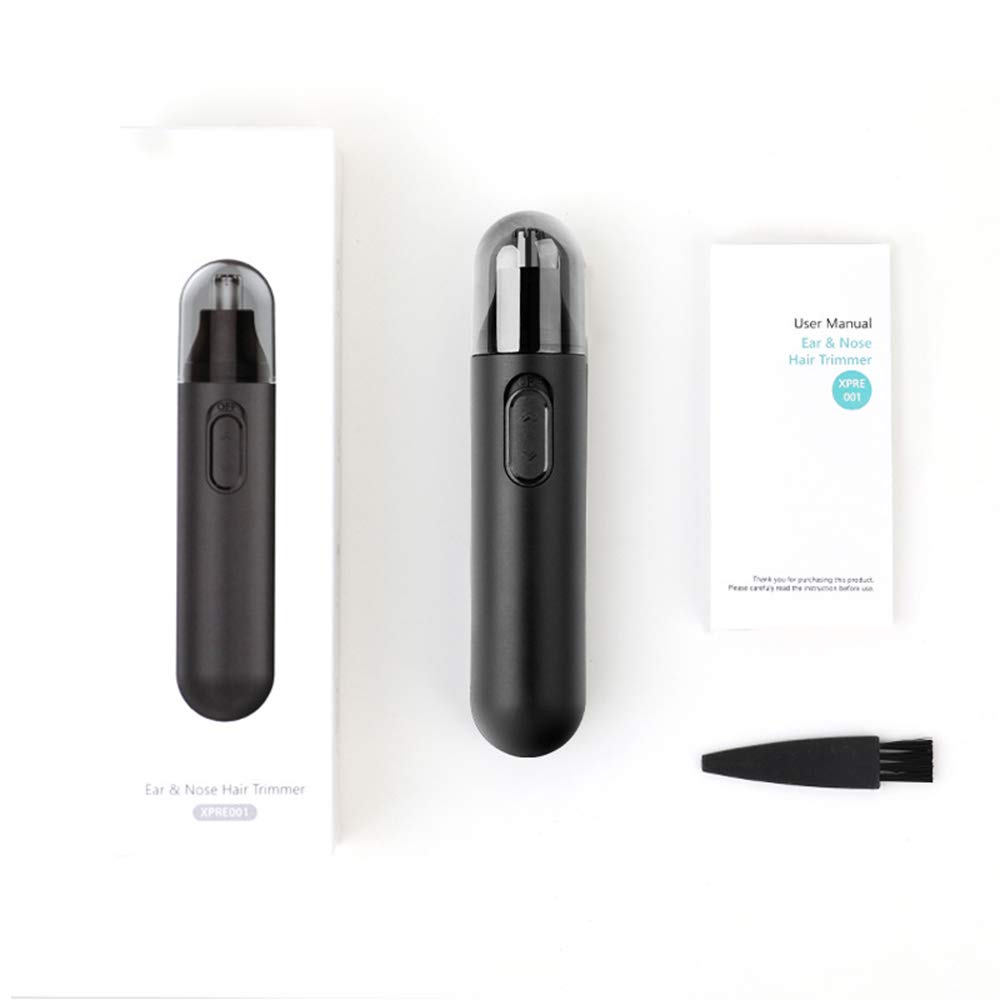 Dr.Pedi Nose Hair Trimmer for Men and Women, Clipper and Ear Hair Trimmer with Water Resistant Nose Trimmer for Mens Nose Hair Trimmer, Black (01-0040)