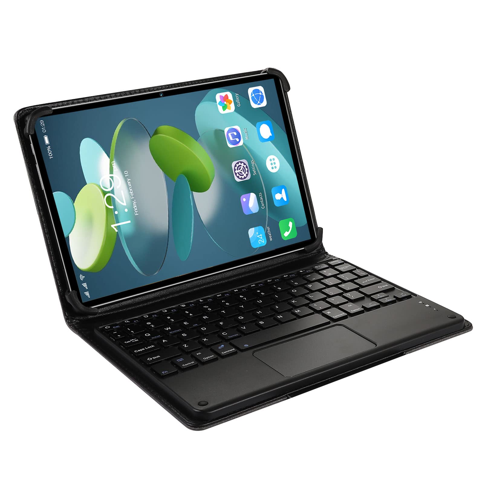 2 in 1 Tablet with Keyboard, 10.1 inch Tablet with 4G LTE, for Android 12, 2.4/5G WiFi, 8+256GB, MT6755 8 Core CPU, BT, 5MP+13MP Tablet PC (US Plug)