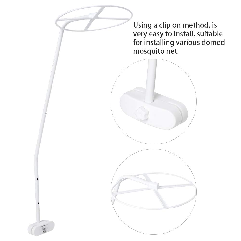 DERCLIVE Mosquito Net Stand Holder Set Adjustable Clip-On Crib Canopy Holder Rack Mosquito Net Accessories