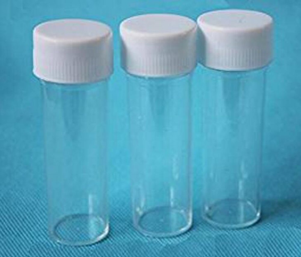 10PCS 25ml 0.85oz Clear PS Plastic Daily Necessities Cosmetic Cleaning Vials Containers Test Tubes Vials Sample Bottle with Screw Cap