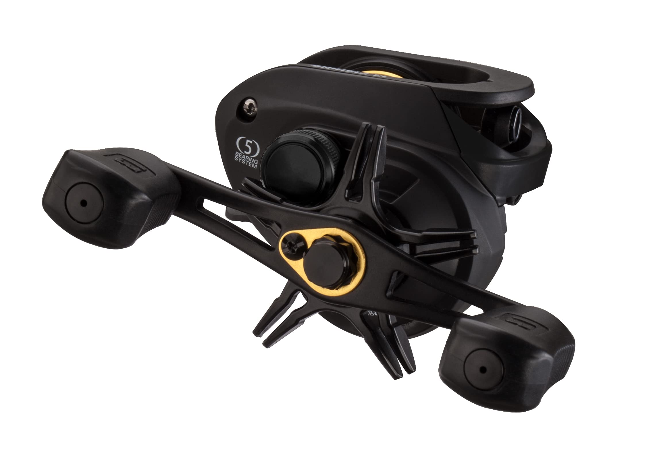 13 FISHING - Origin R1 Baitcast Reel - 8.1:1 Gear Ratio - Right Hand Retrieve (100 Size) (Fresh) - OR1-8.1-RH,Black/Gold