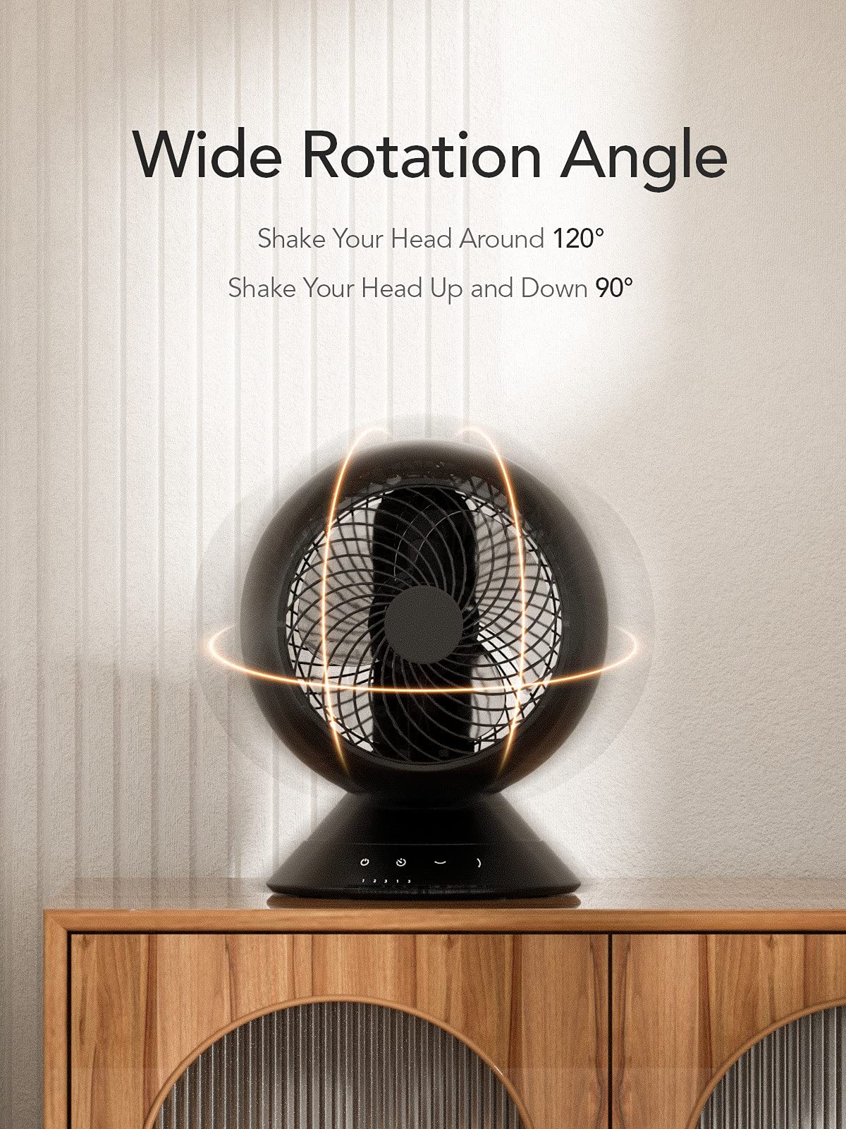 13 Inch Mid-size Cooling Fan Air Circulator, Oscillating Fan with Remote Control Portable Quiet for Home Office Use, KH-F533B, 13x10.4x10.4 in