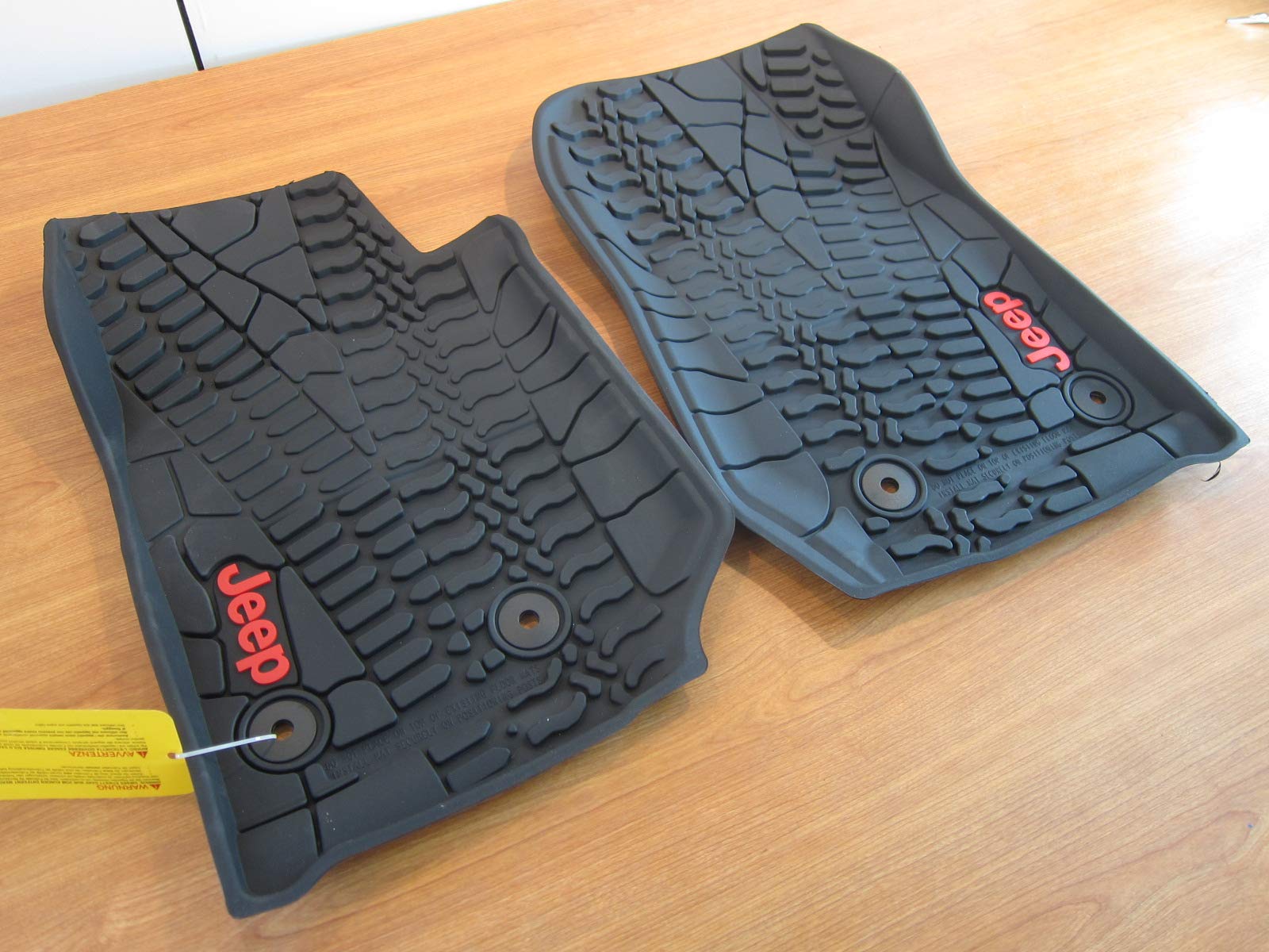 2014-2018 Jeep Wrangler JK Front High Wall All Weather Floor Mats New Mopar OEM