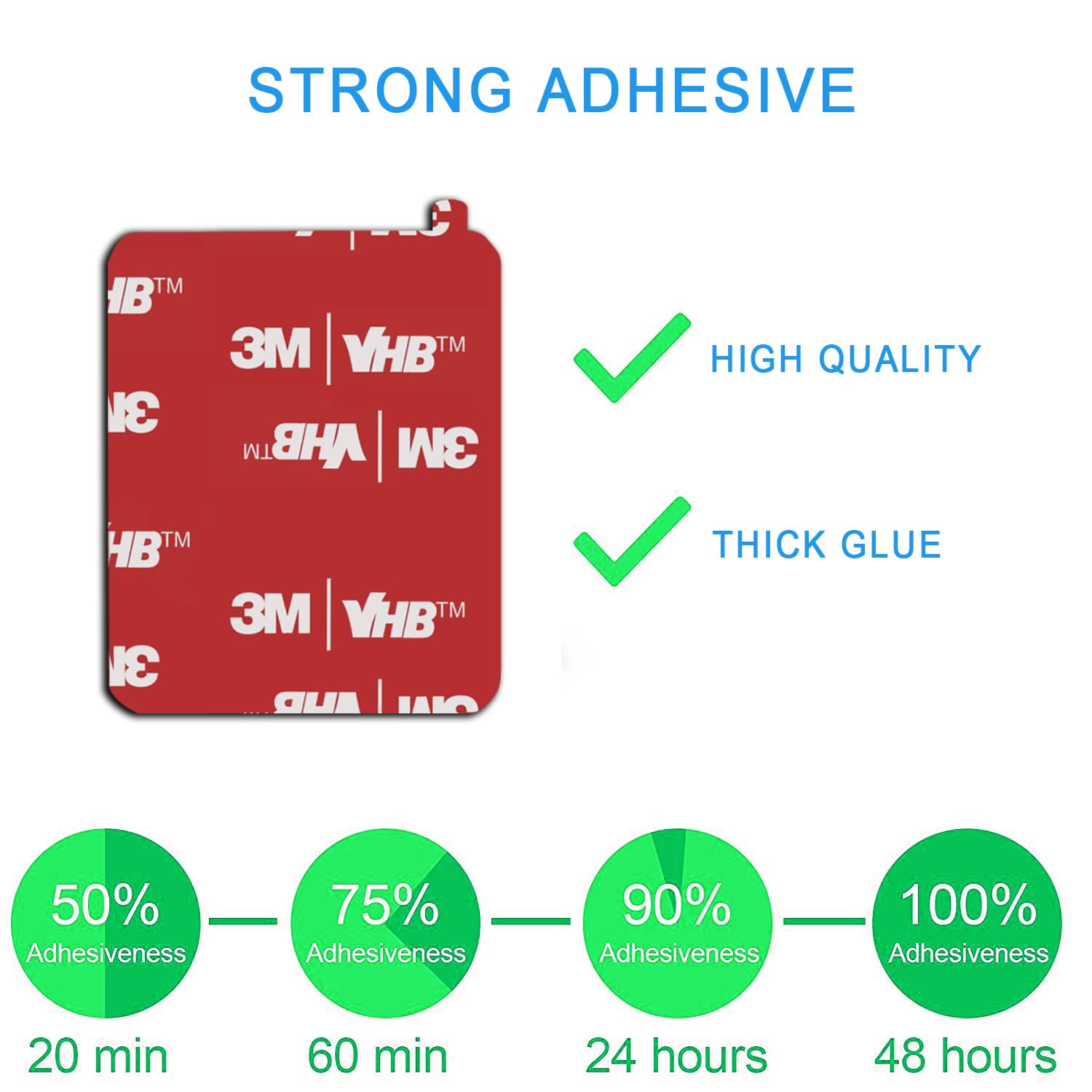12 Pack 1.96 in x 1.57 in "(40*50mm) Very High Bond Sticky Adhesive Replacement,Double Sided Pads Gule for Dashboard Windshield Suction Cup Phone Holder Car DVR Home Suction Hooks GPS Navigation (Red)