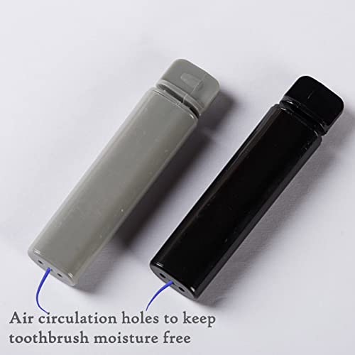 Bamboo Charcoal Folding Toothbrush for Travel Camping Holidays 2 Pack