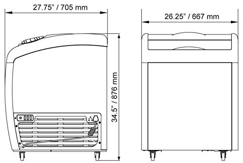 Ancaster Food Equipment 160L Capacity Glass Top Ice Cream Freezer