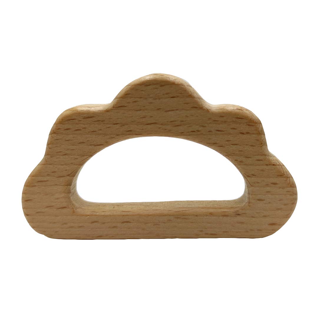 2pcs Natural Wood Cloud Shape Teether Toys DIY Teething Necklace Cute Animal Pendant Nursing Soothing Accessories (Cloud 2pcs)